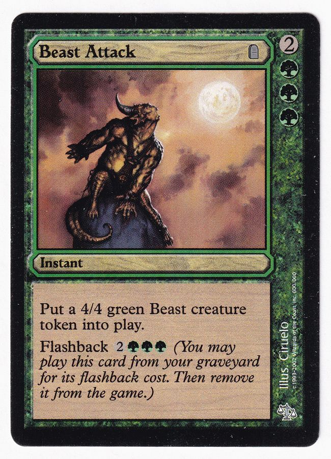 【委託商品】【EN】《獣の襲撃/Beast Attack》[テストプリント] 緑U NM | 日本最大級 MTG通販サイト「晴れる屋」